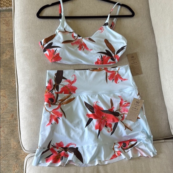 Albion Fit | Swim | Albion Fit Swim Suit Top And Skirt | Poshmark